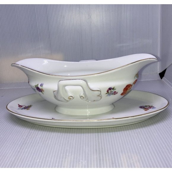 Pinken Hammer Chester | Dining | Dresden Pattern China Gravy Bowl Epiag Chester Czechoslovakia ...
